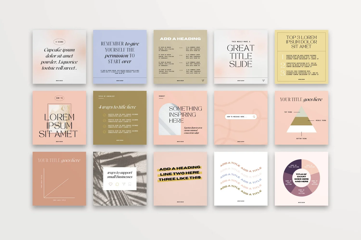 Collage Social Media Canva Templates: Soft Collection — Creative ...