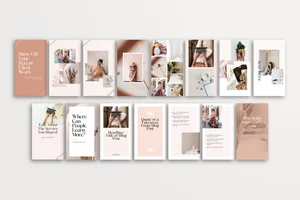 Project Portfolio Pinterest Pin Canva Templates: Bright Collection ...