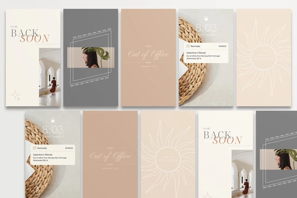 Content Creator Social Media Canva Templates: Neutral Collection ...