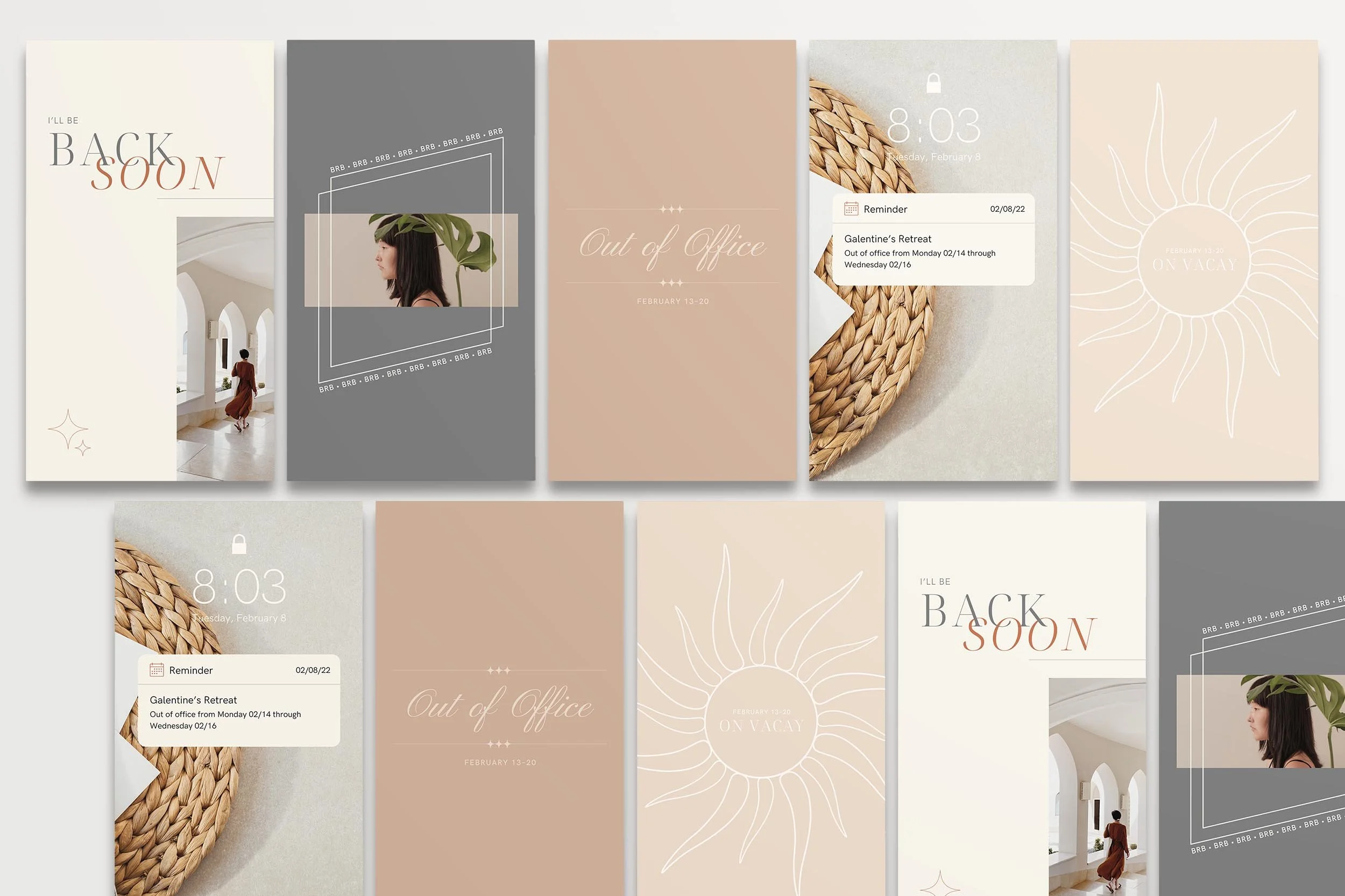 Content Creator Social Media Canva Templates: Neutral Collection ...