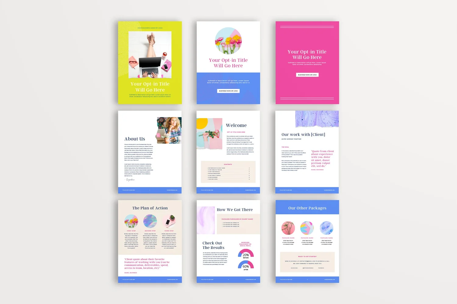 Bold & Fun Lead Magnet PDF Canva Template: Bright Collection — Creative ...
