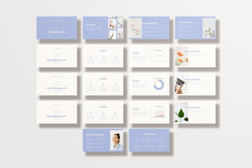 Project Results Debrief Presentation Canva Template: Bright Collection ...