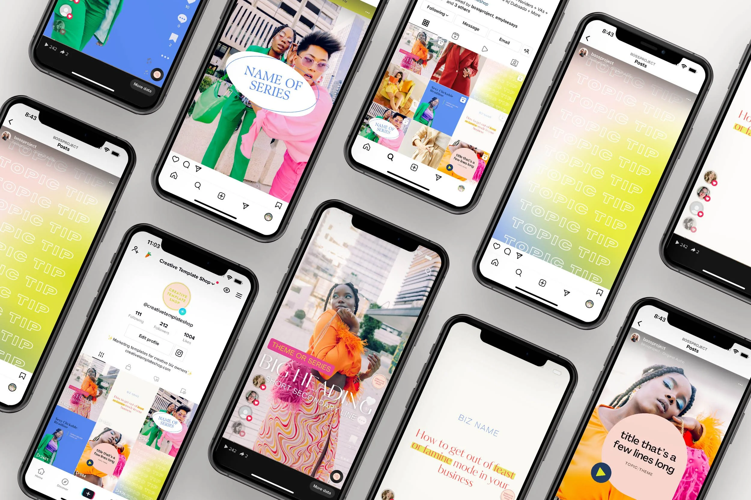 Educational Instagram Carousel Canva Templates: Neutral Collection ...