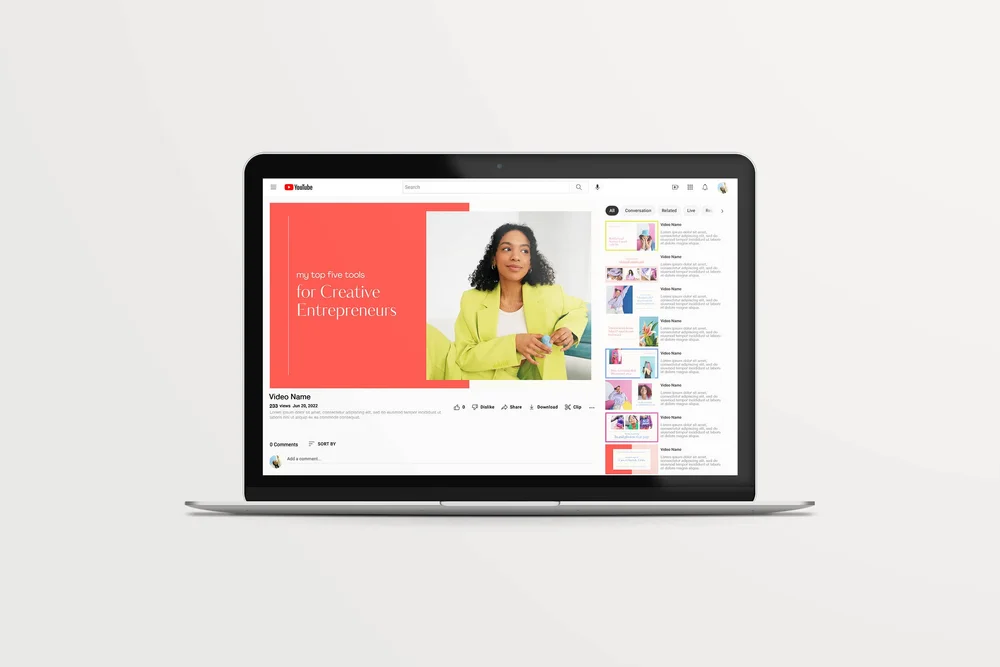 Engagement Boost YouTube Thumbnail Canva Templates: Bright Collection ...