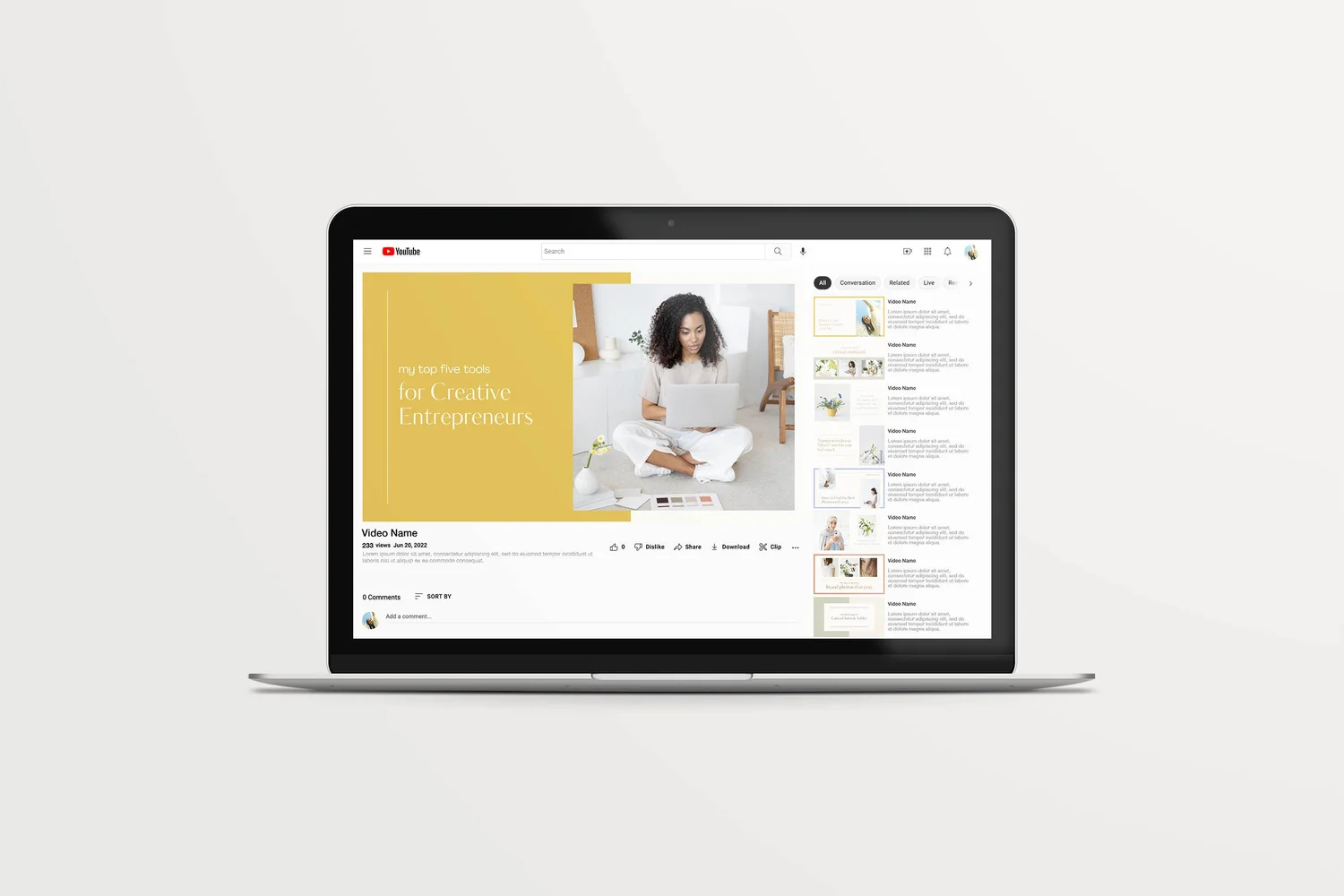 Engaging YouTube Thumbnails Canva Templates: Soft Collection — Creative ...