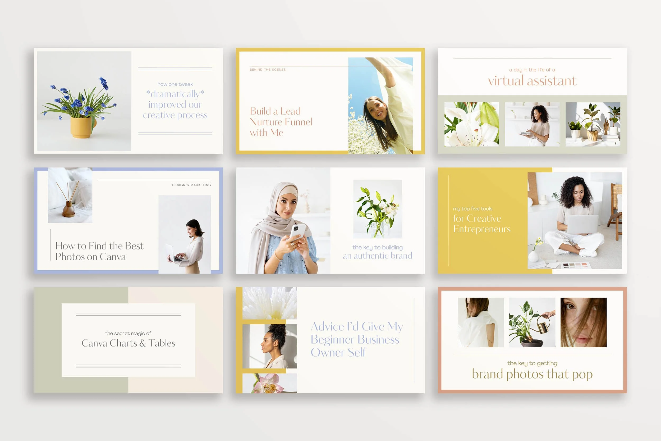 Engaging YouTube Thumbnails Canva Templates: Neutral Collection ...