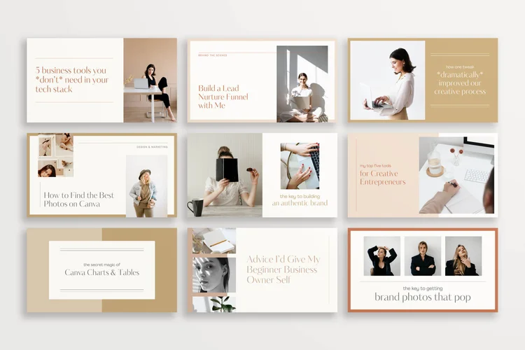 Engaging YouTube Thumbnails Canva Templates: Neutral Collection ...