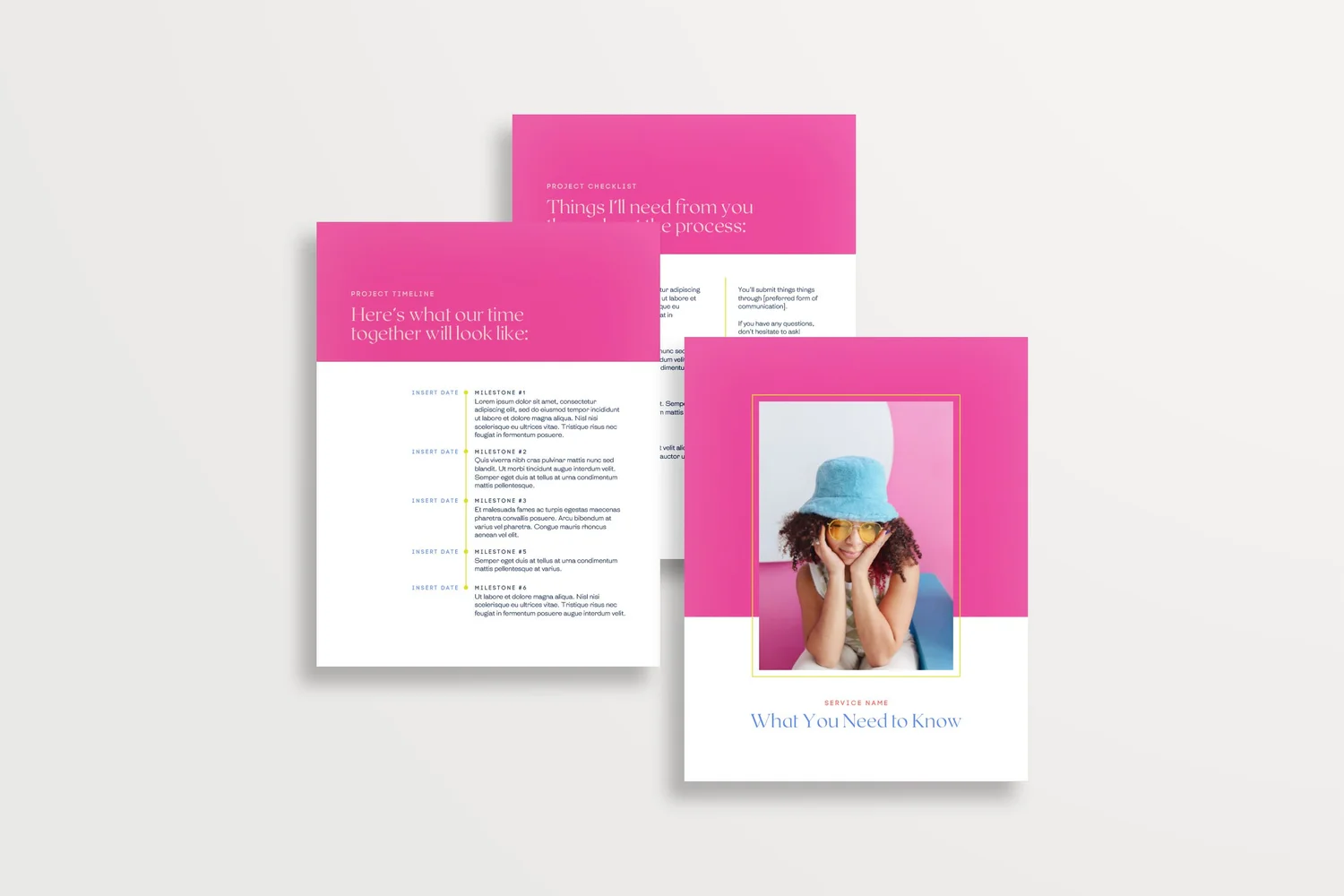Project Timeline and Client Checklist Packet Canva Template: Soft ...