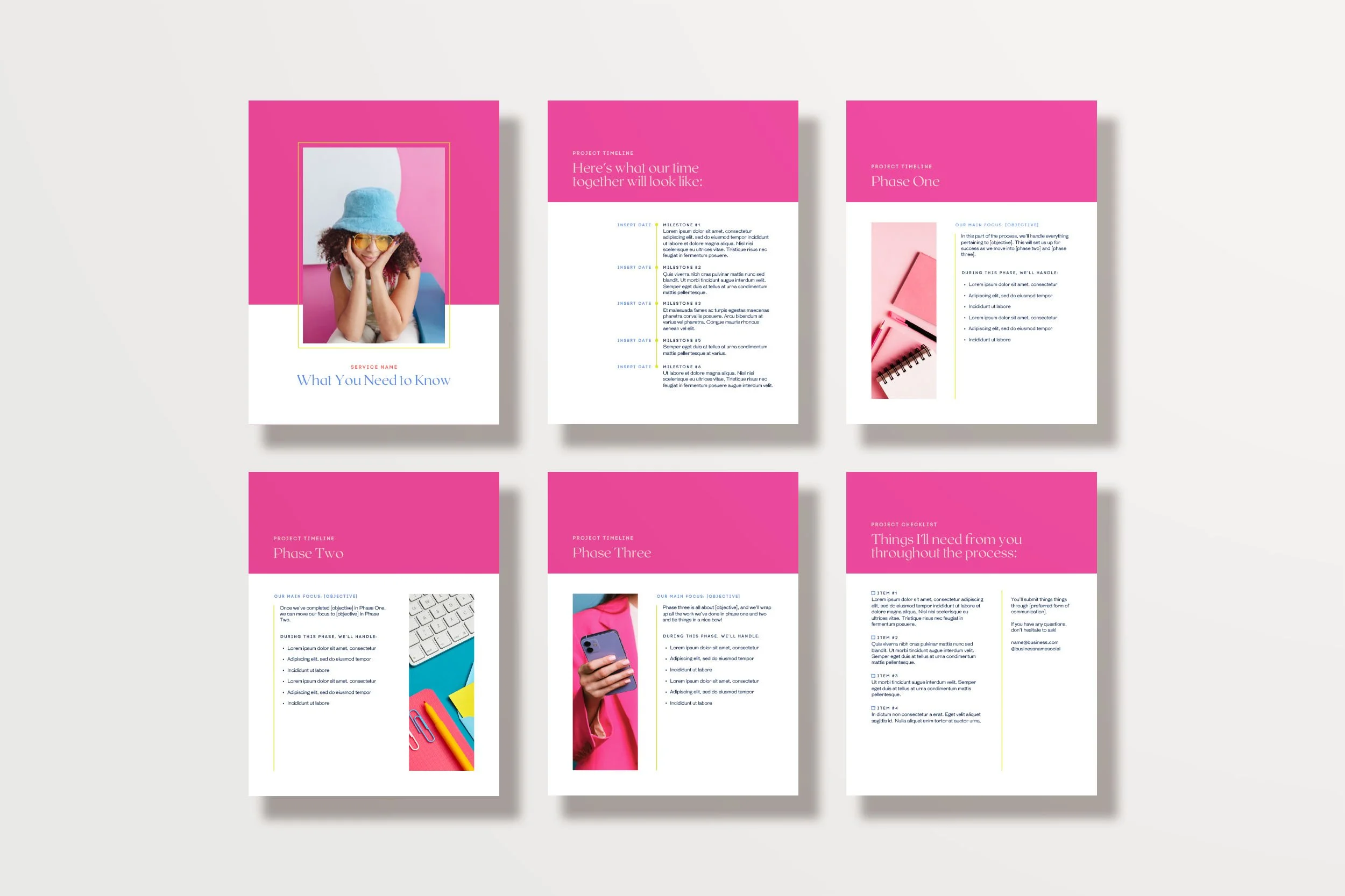 Project Timeline and Client Checklist Packet Canva Template: Soft ...