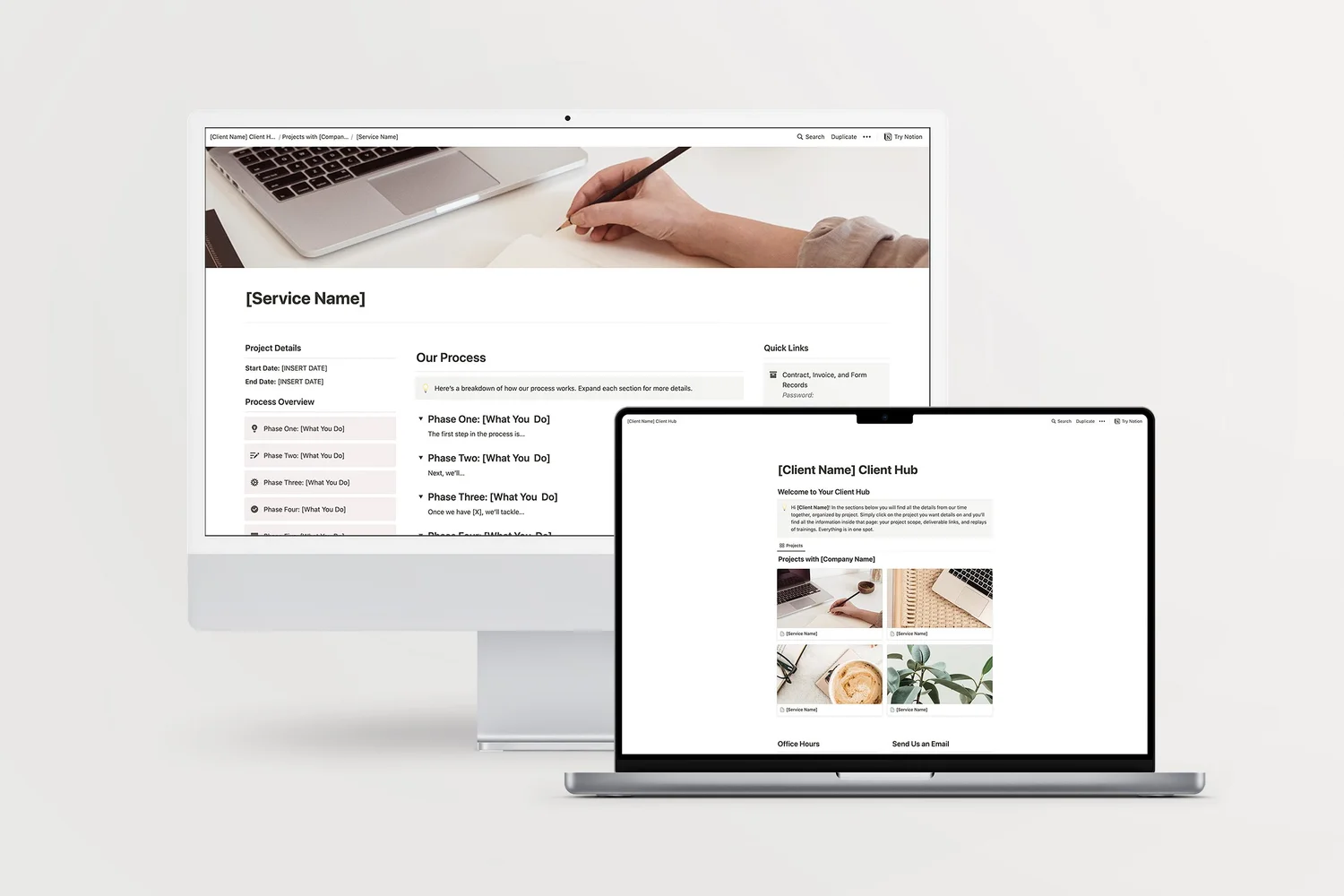 Client Onboarding PDF Canva Template: Neutral Collection — Creative ...