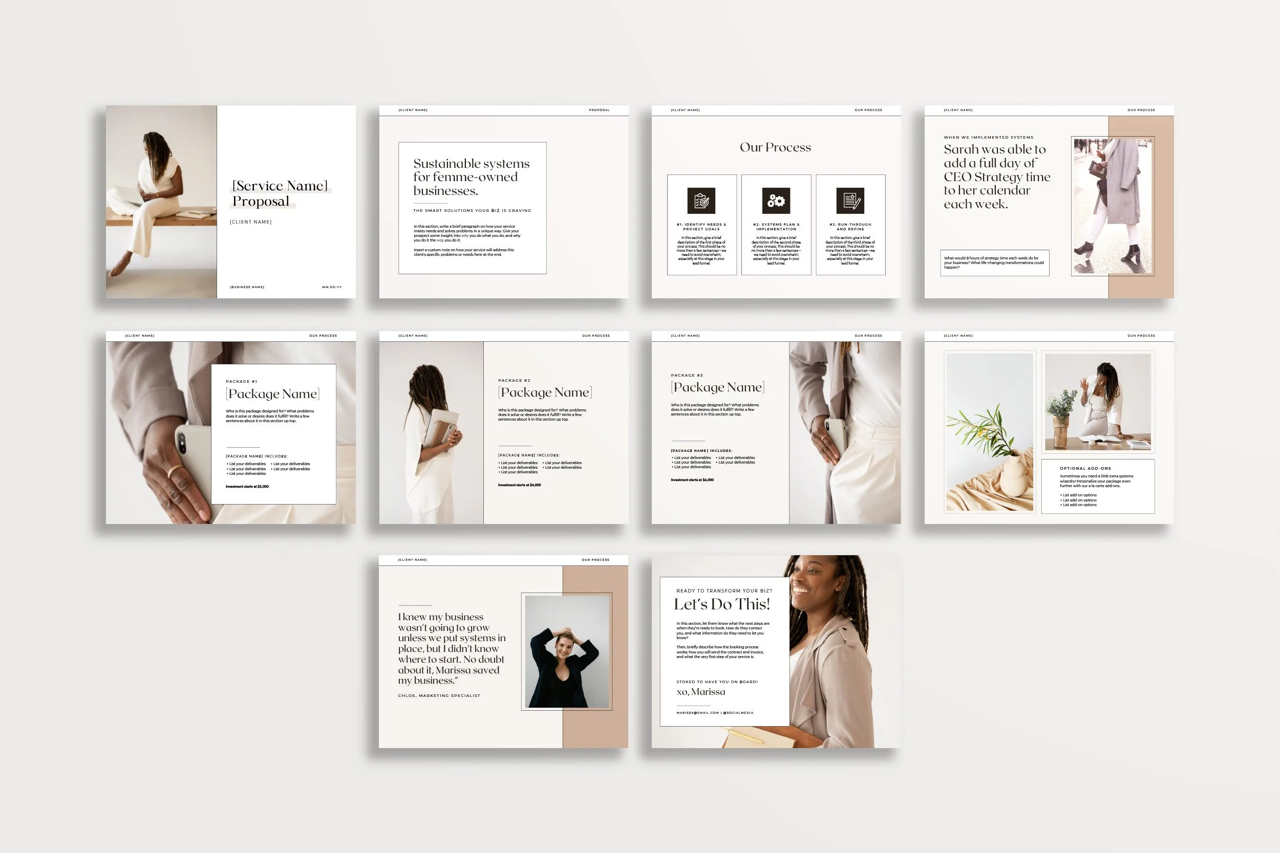 Client Onboarding PDF Canva Template: Neutral Collection — Creative ...
