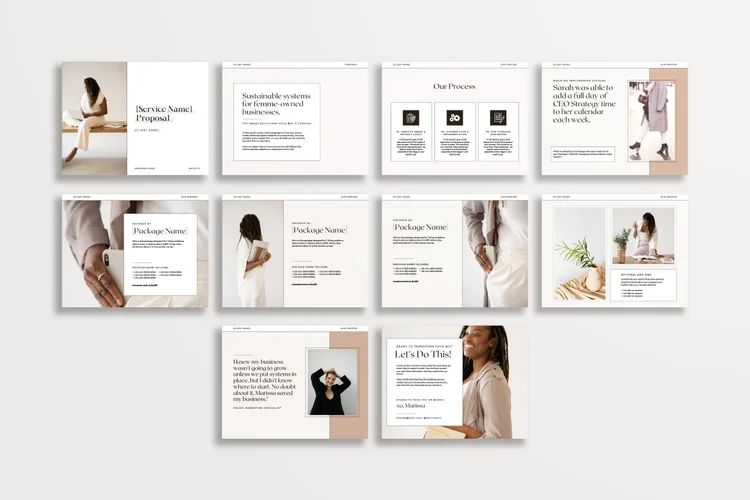 Minimal Project Proposal Canva Template: Soft Collection — Creative ...