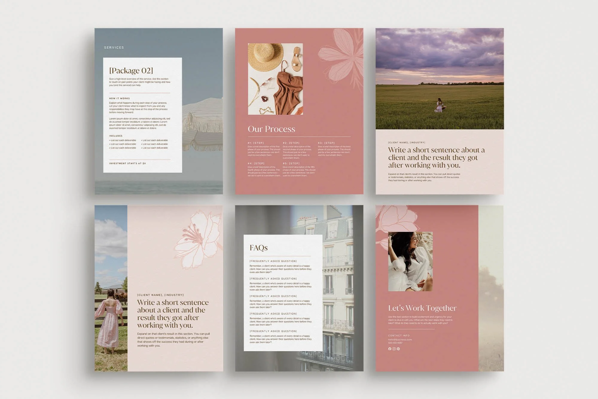 Retro Waves Services and Pricing Guide Canva Template: Bright ...