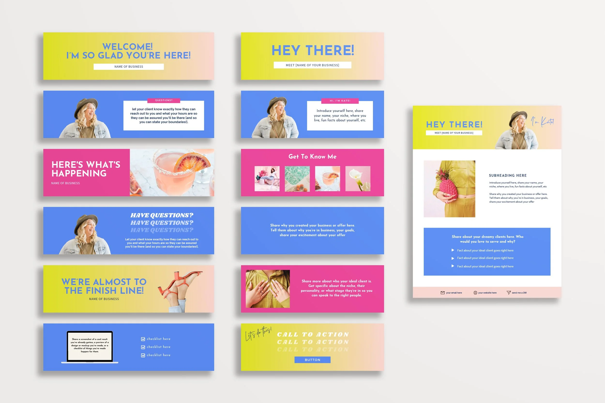 Email Signature Google Templates: Bright Collection — Creative Template ...