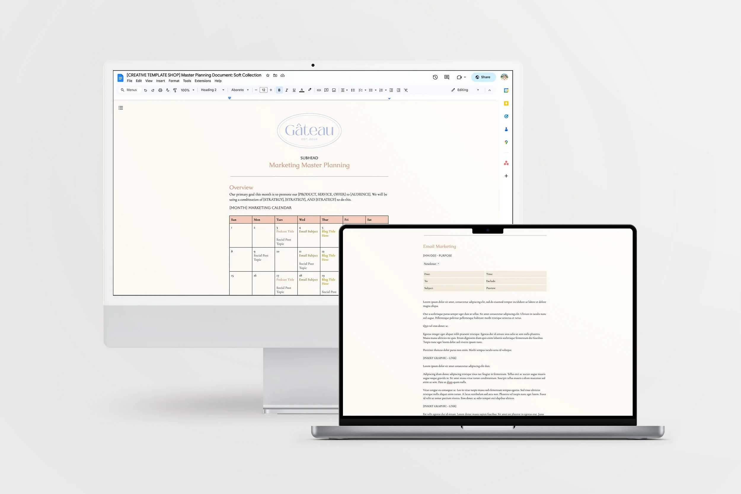 Client Onboarding Form Google Doc Template: Soft Collection — Creative ...