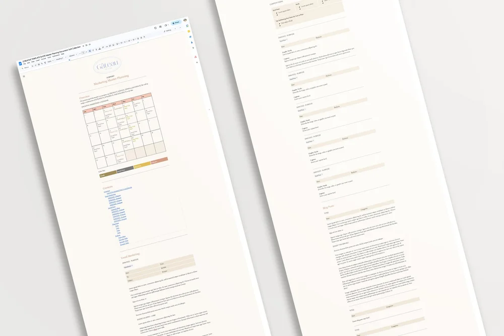 Client Onboarding Form Google Doc Template: Soft Collection — Creative ...