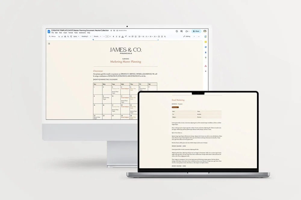 Client Onboarding Form Google Doc Template: Neutral Collection ...
