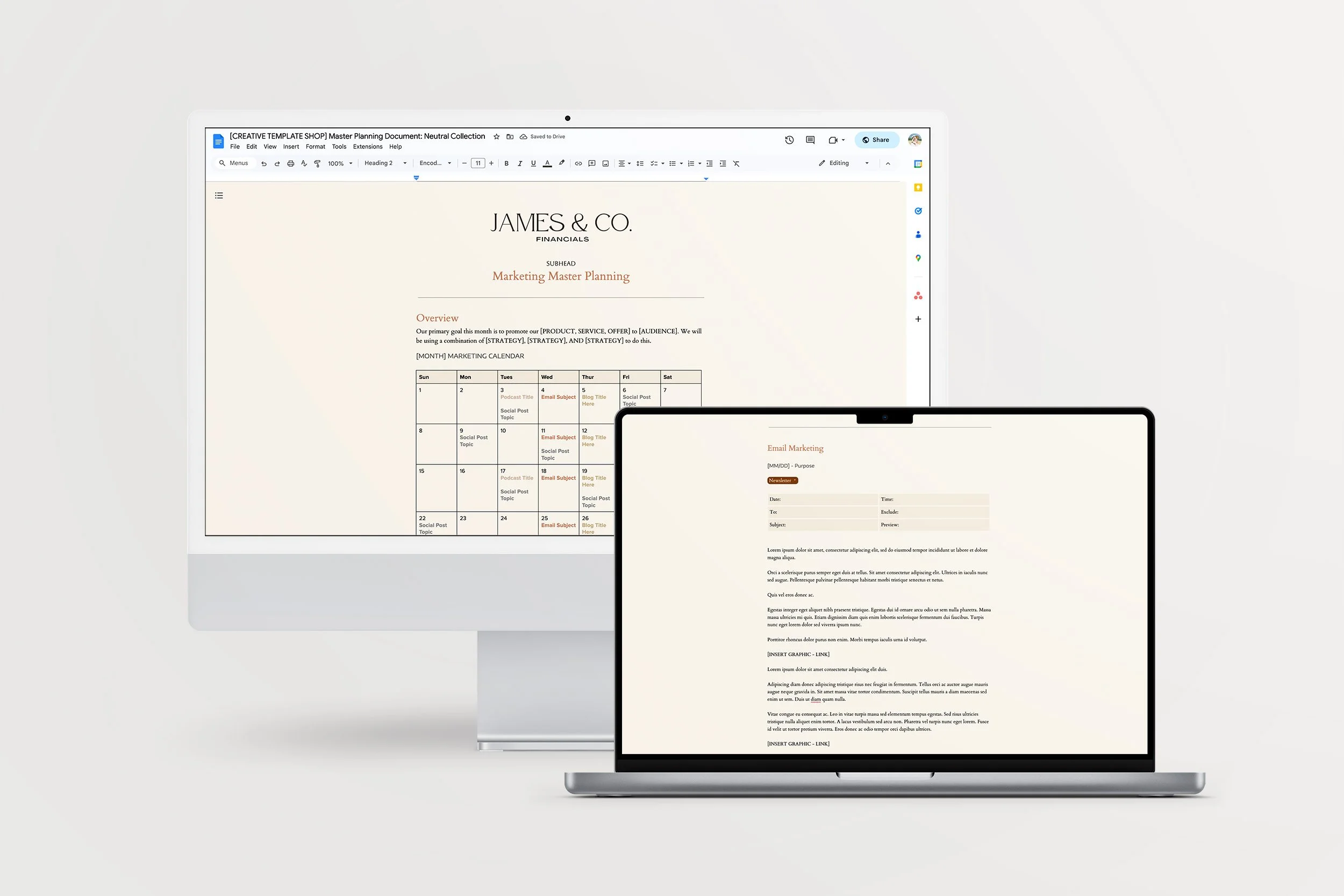 Client Onboarding Form Google Doc Template: Neutral Collection ...