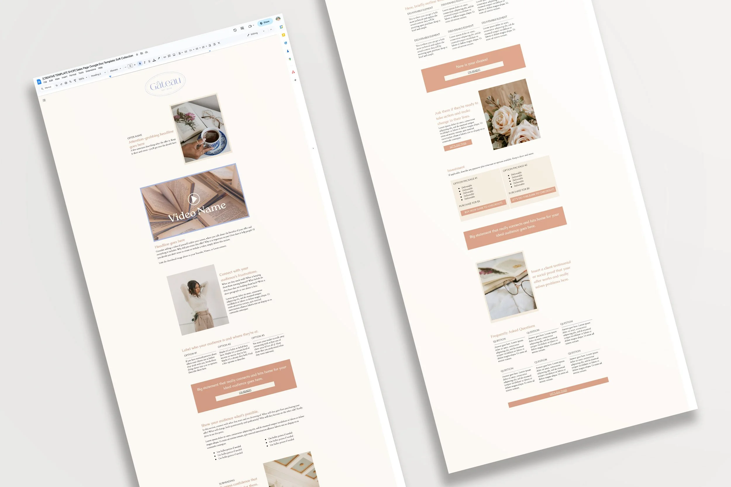 Client Onboarding Form Google Doc Template: Soft Collection — Creative ...