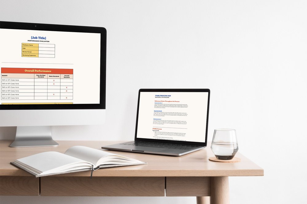 Small Business Pageless Google Doc Template Bundle: Bright Collection ...
