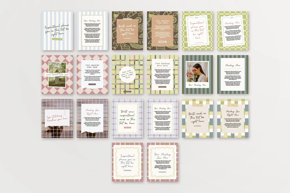 Project Portfolio Pinterest Pin Canva Templates: Bright Collection ...