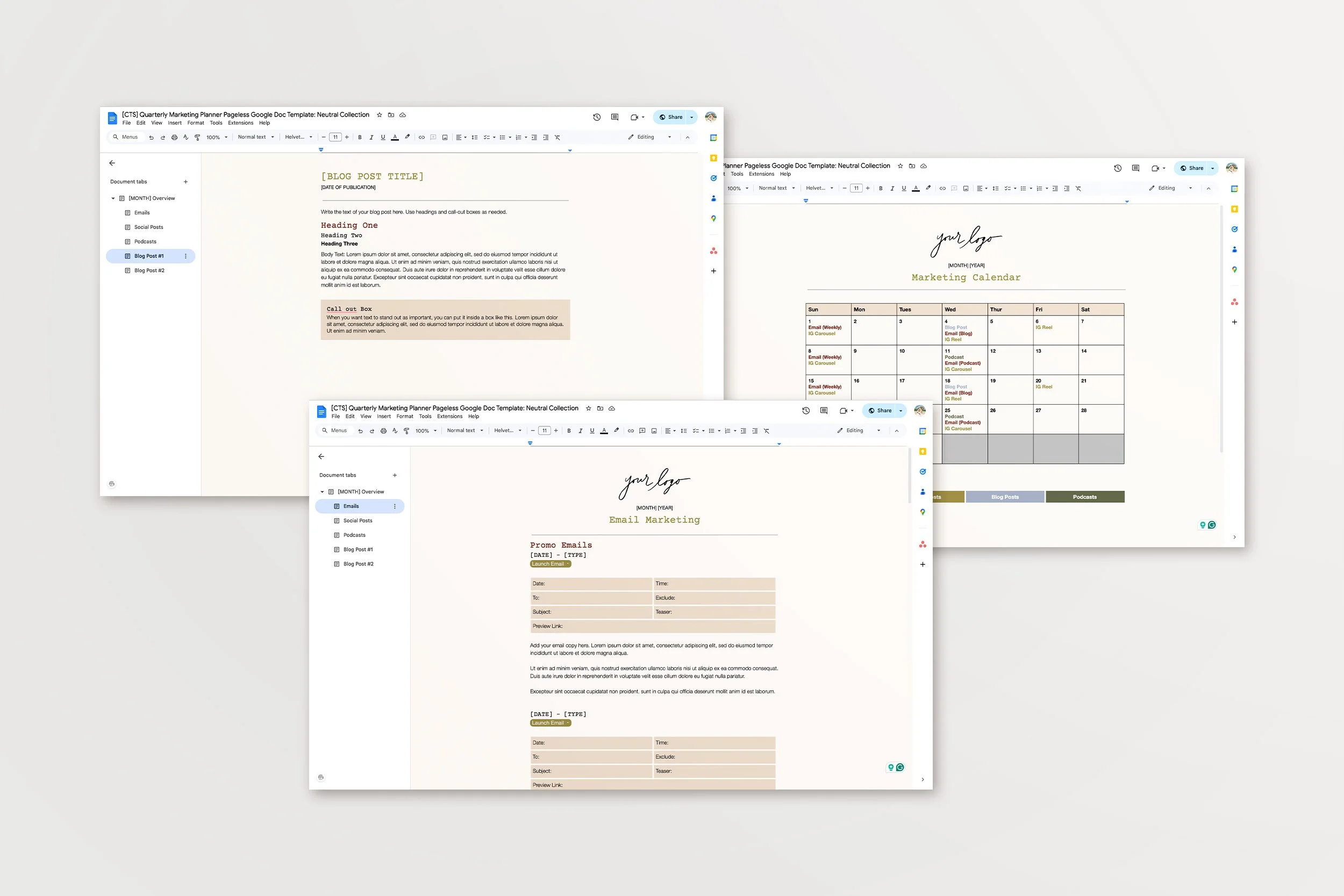 Strategic Partnership Info Packet Canva Template: Neutral Collection ...