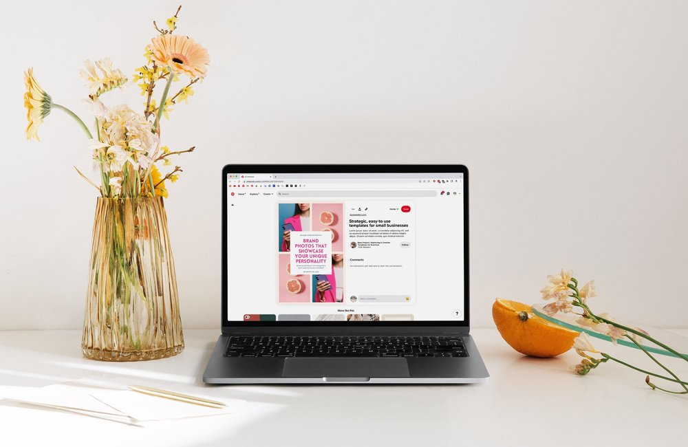 Project Portfolio Pinterest Pin Canva Templates: Bright Collection ...