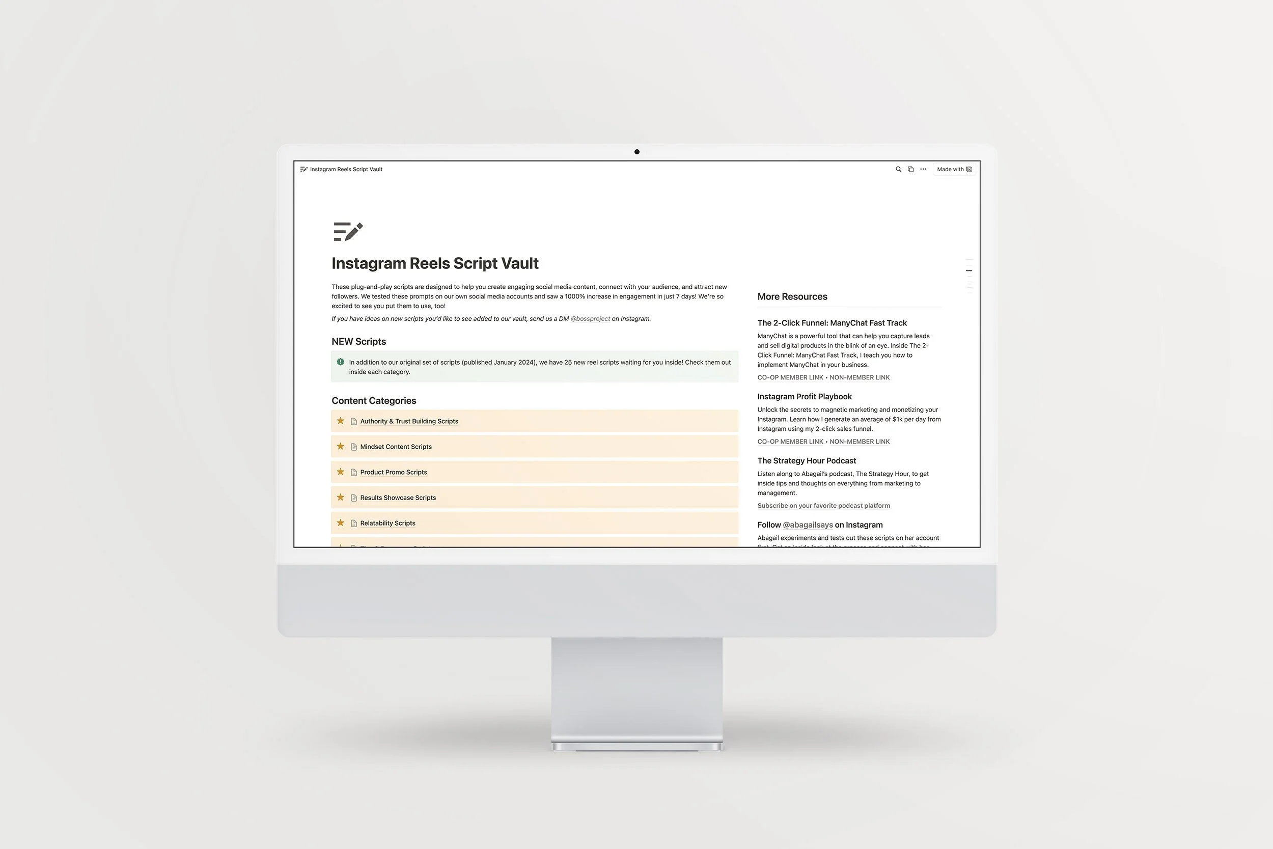 Social Media Content Hub Notion Template — Creative Template Shop