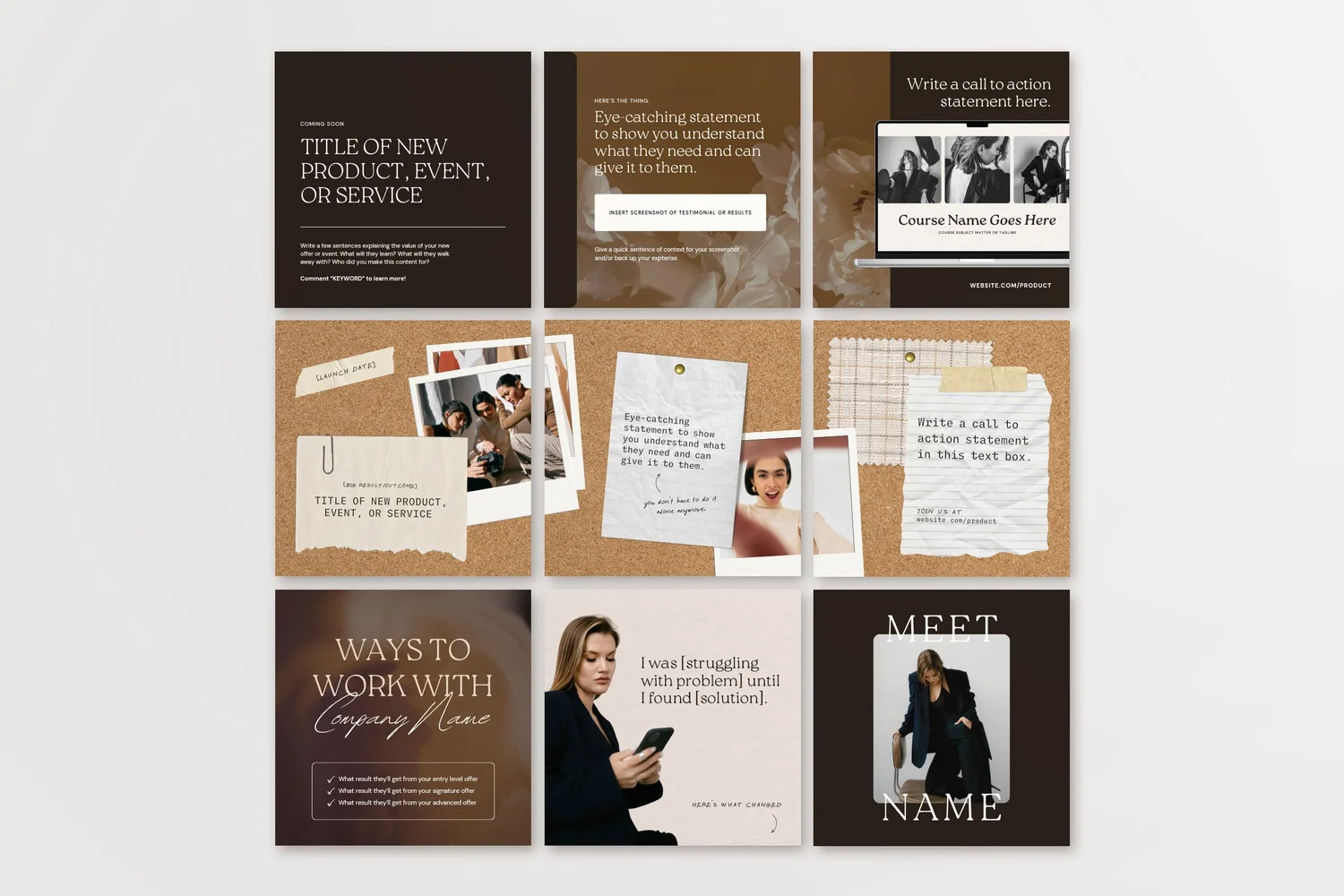 Content Creator Social Media Canva Templates: Soft Collection ...