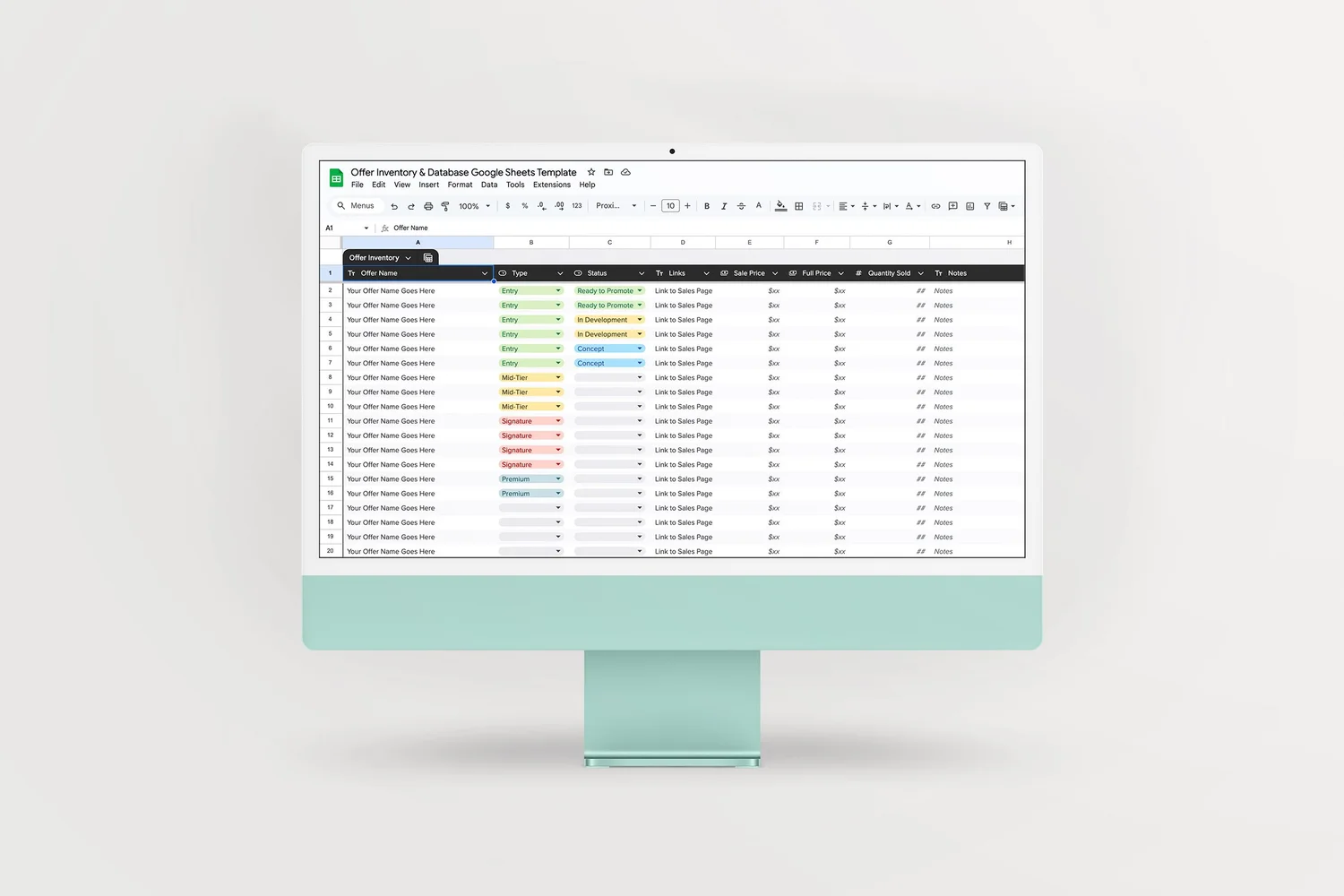 Client Onboarding Form Google Doc Template: Soft Collection — Creative ...