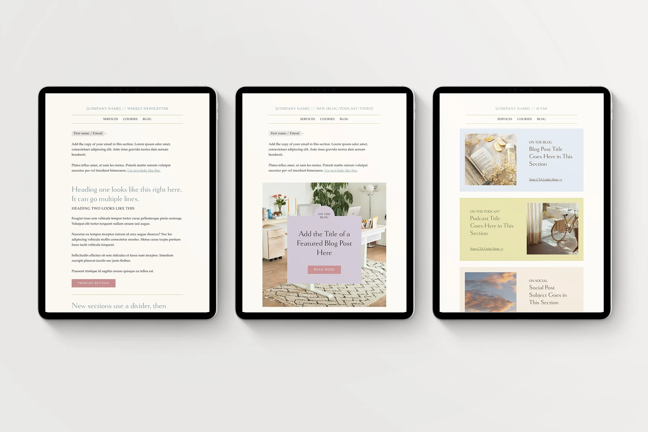 Email Signature Google Templates: Bright Collection — Creative Template ...