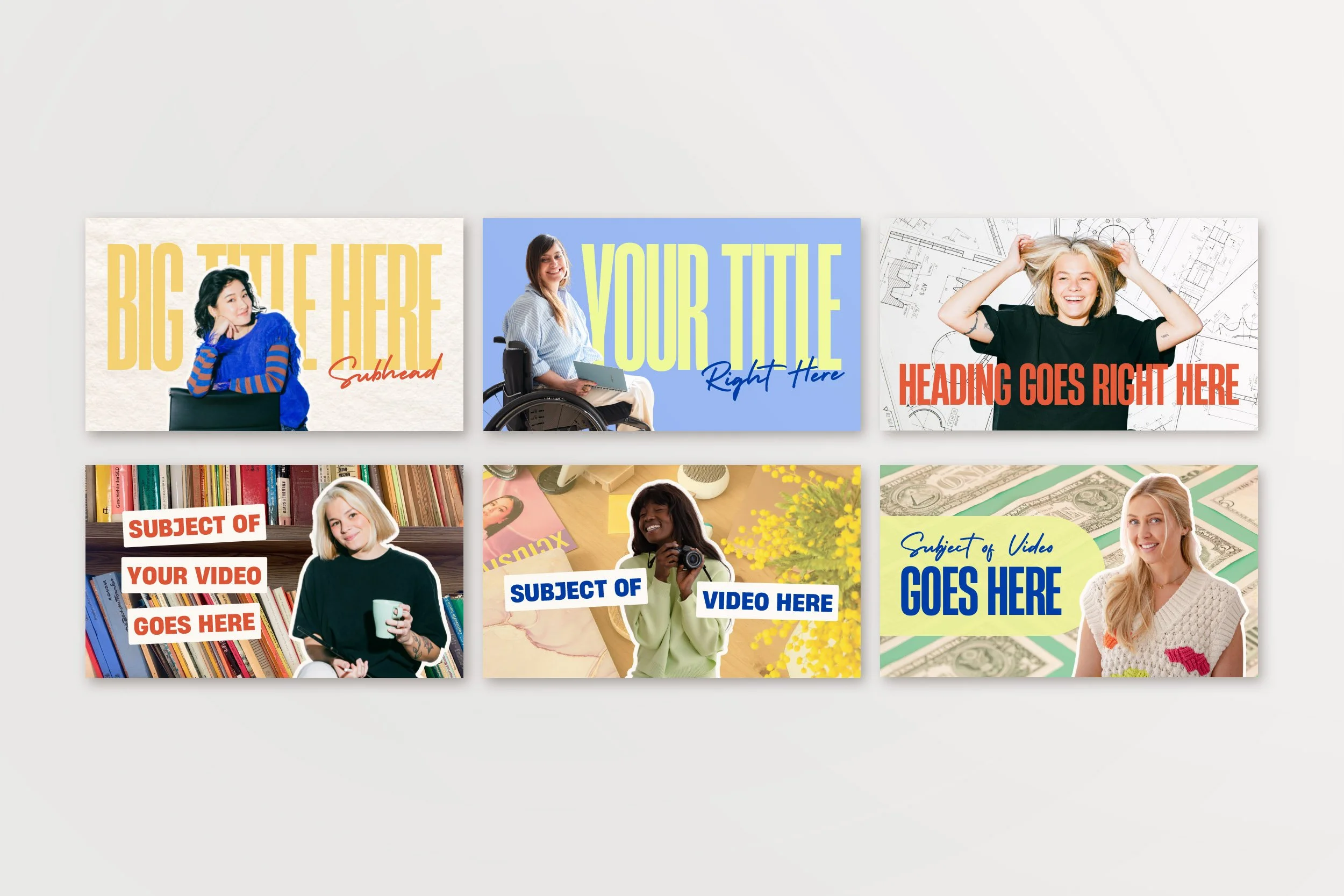 Engaging YouTube Thumbnails Canva Templates: Neutral Collection ...