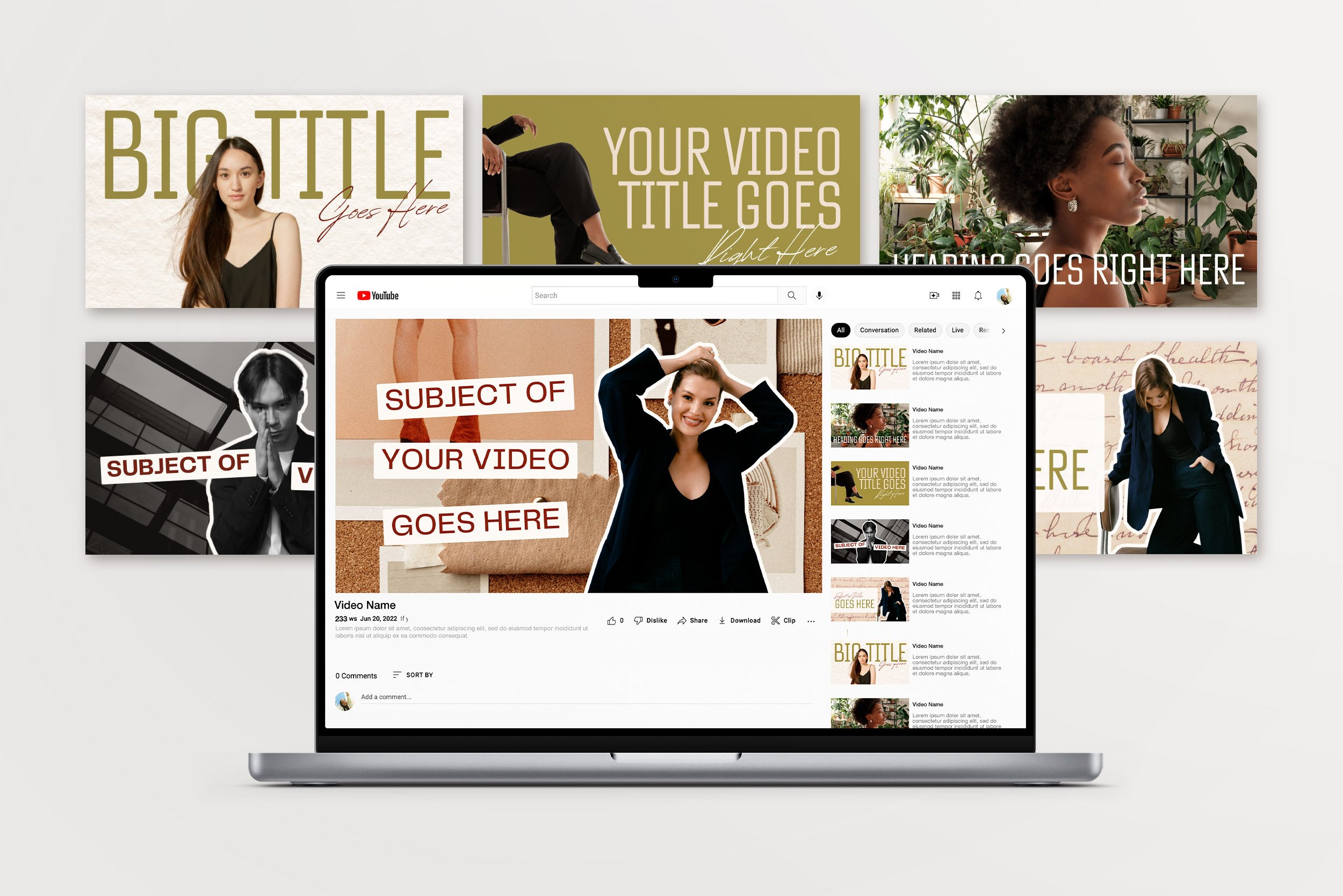 Engagement Boost YouTube Thumbnail Canva Templates: Bright Collection ...