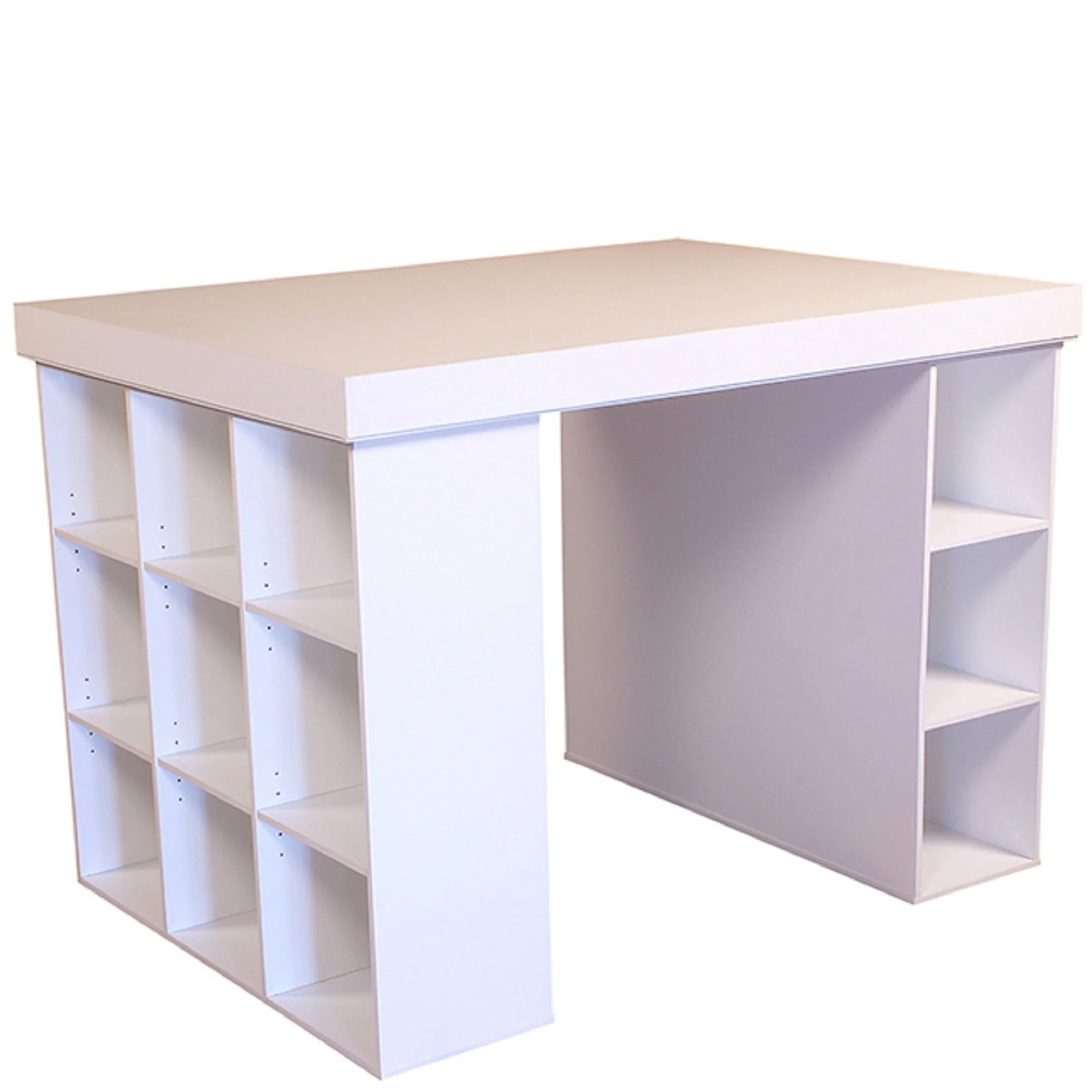 Project Center Desk with Bookcase and 3 Bin Cabinet — Venture Horizon