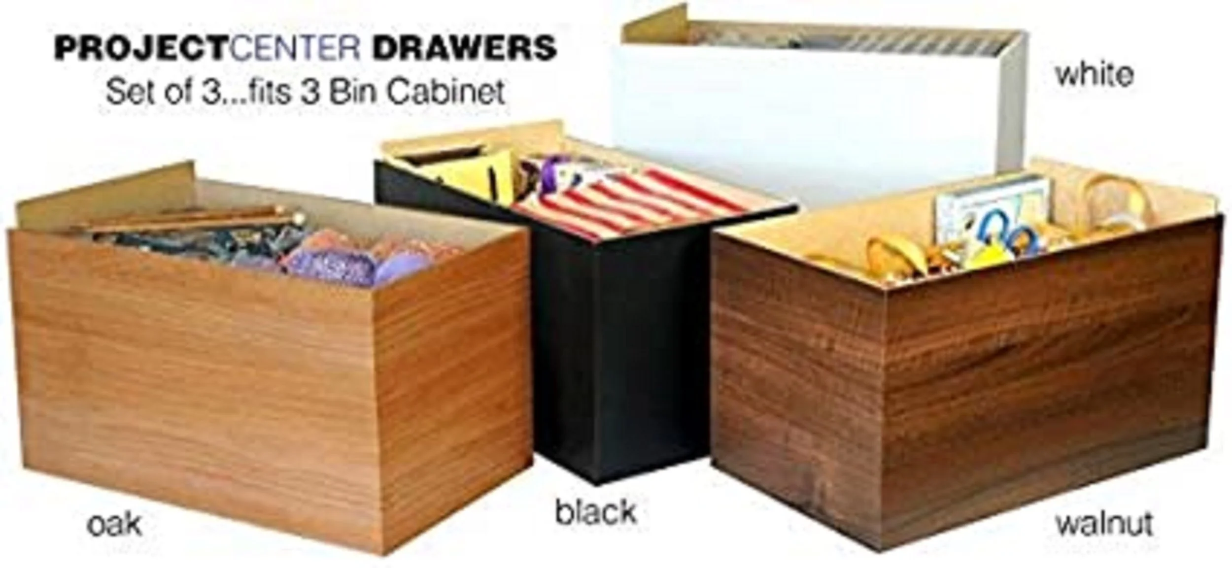 Project Center Desk with Bookcase and 3 Bin Cabinet — Venture Horizon