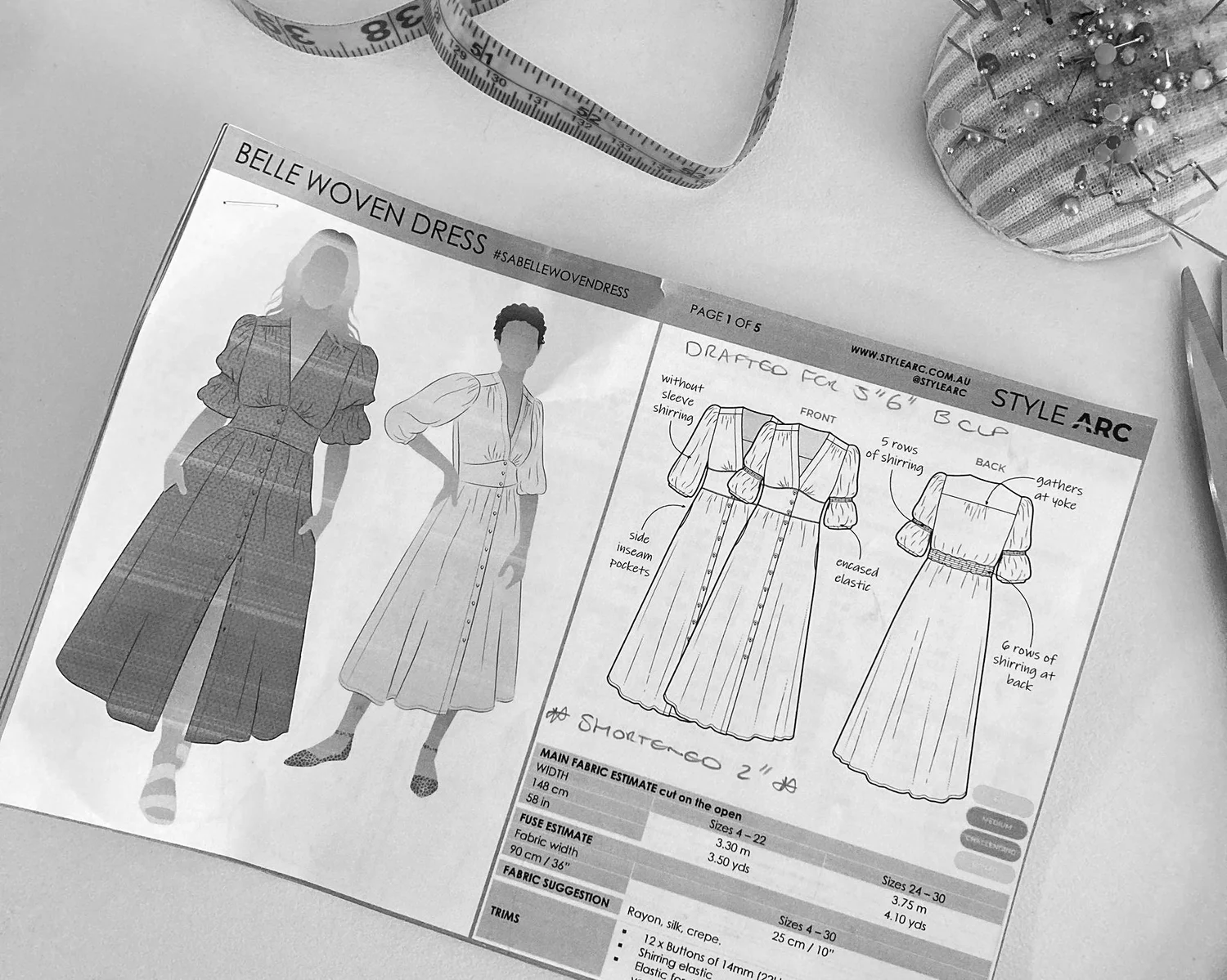 Pattern Review of the Style Arc Belle Woven Dress — Sewcial Sewing ...