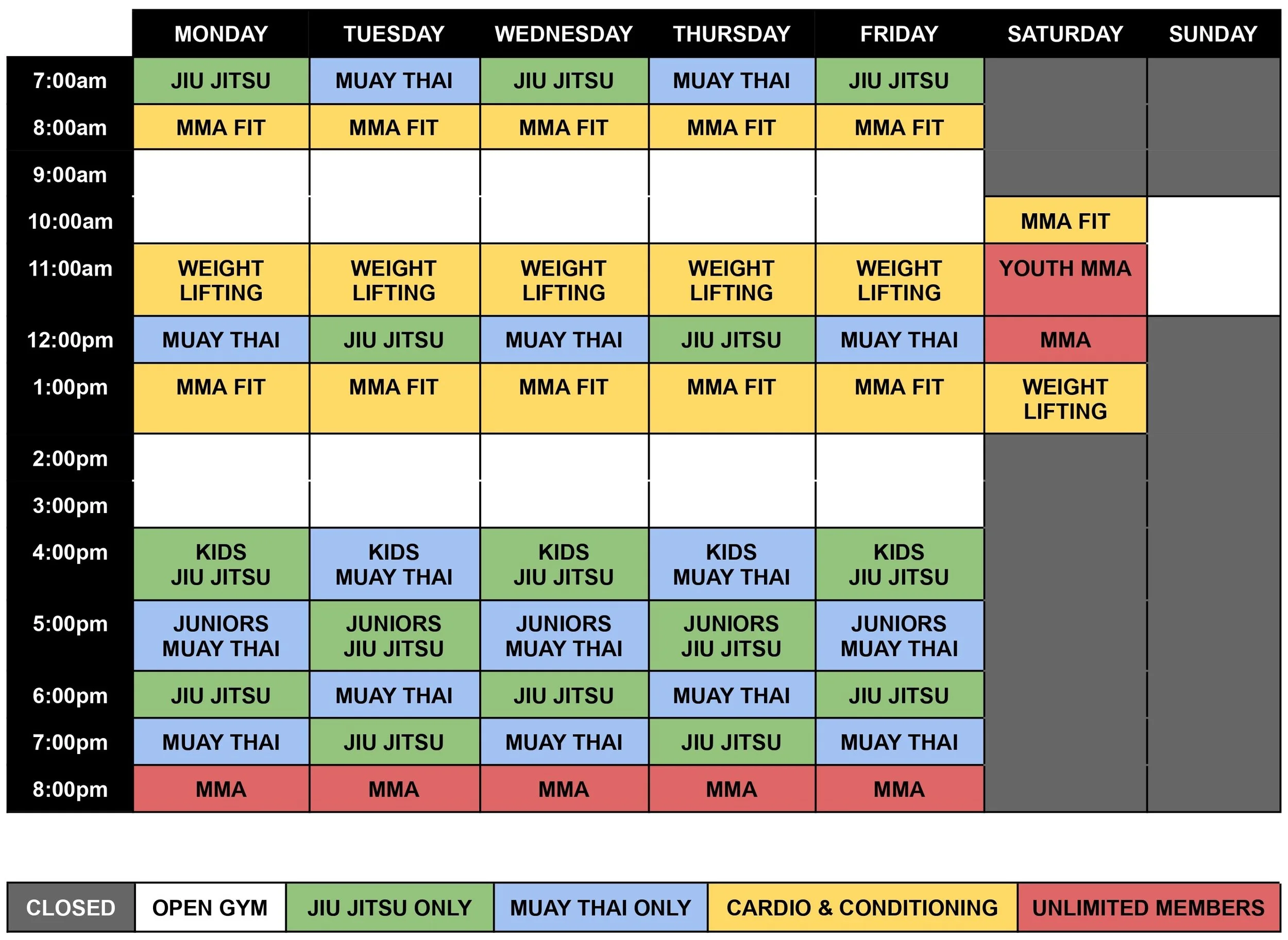 Classes — Prestige MMA