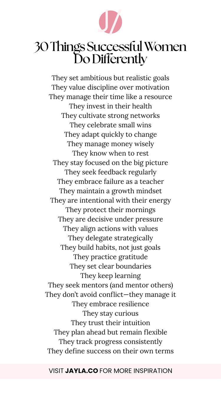 30 Things Successful Women Do Differently — JAYLABASTIEN • Helping ...