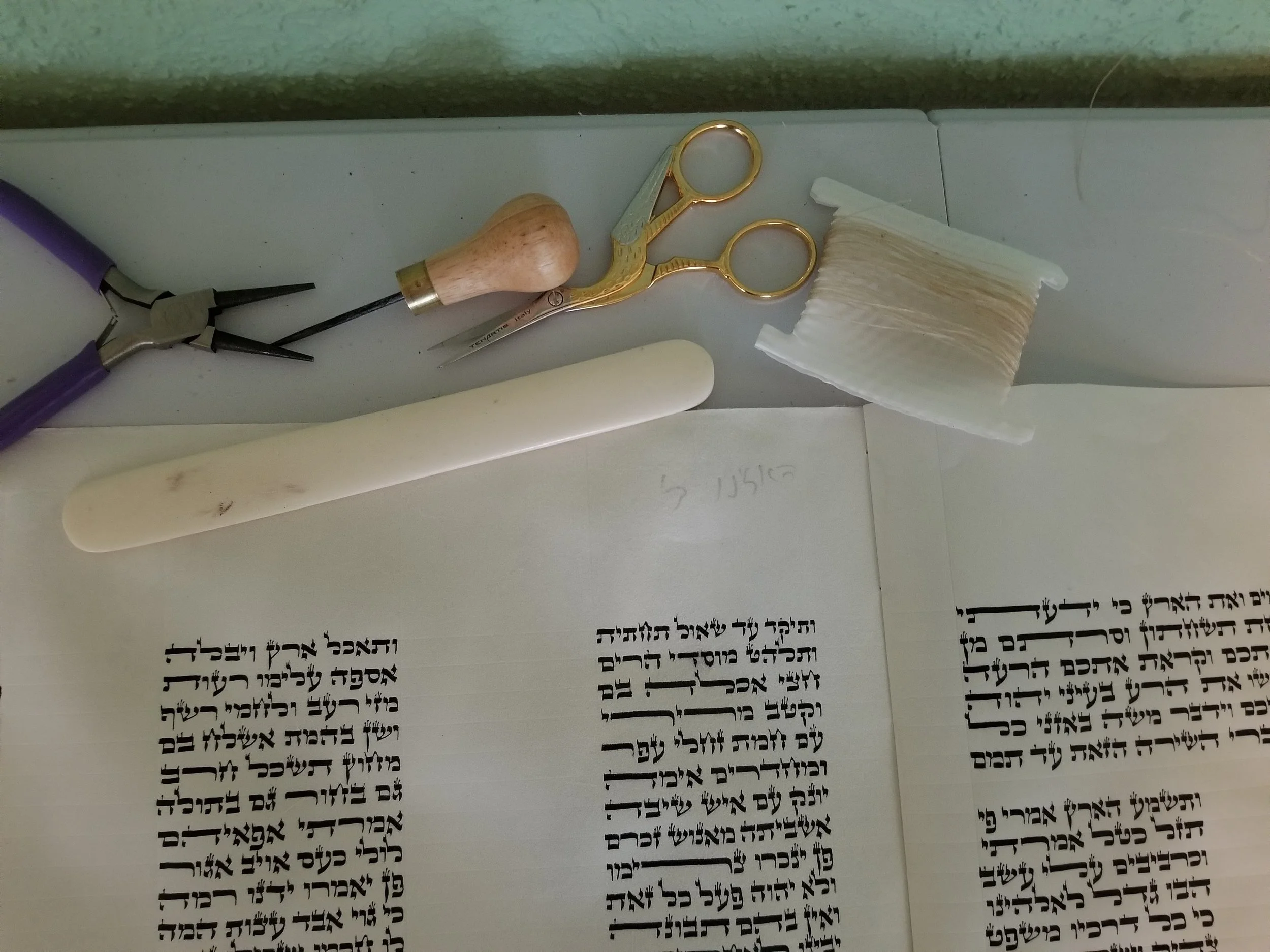 Scroll Repair — Julie Seltzer, Hebrew Scribe