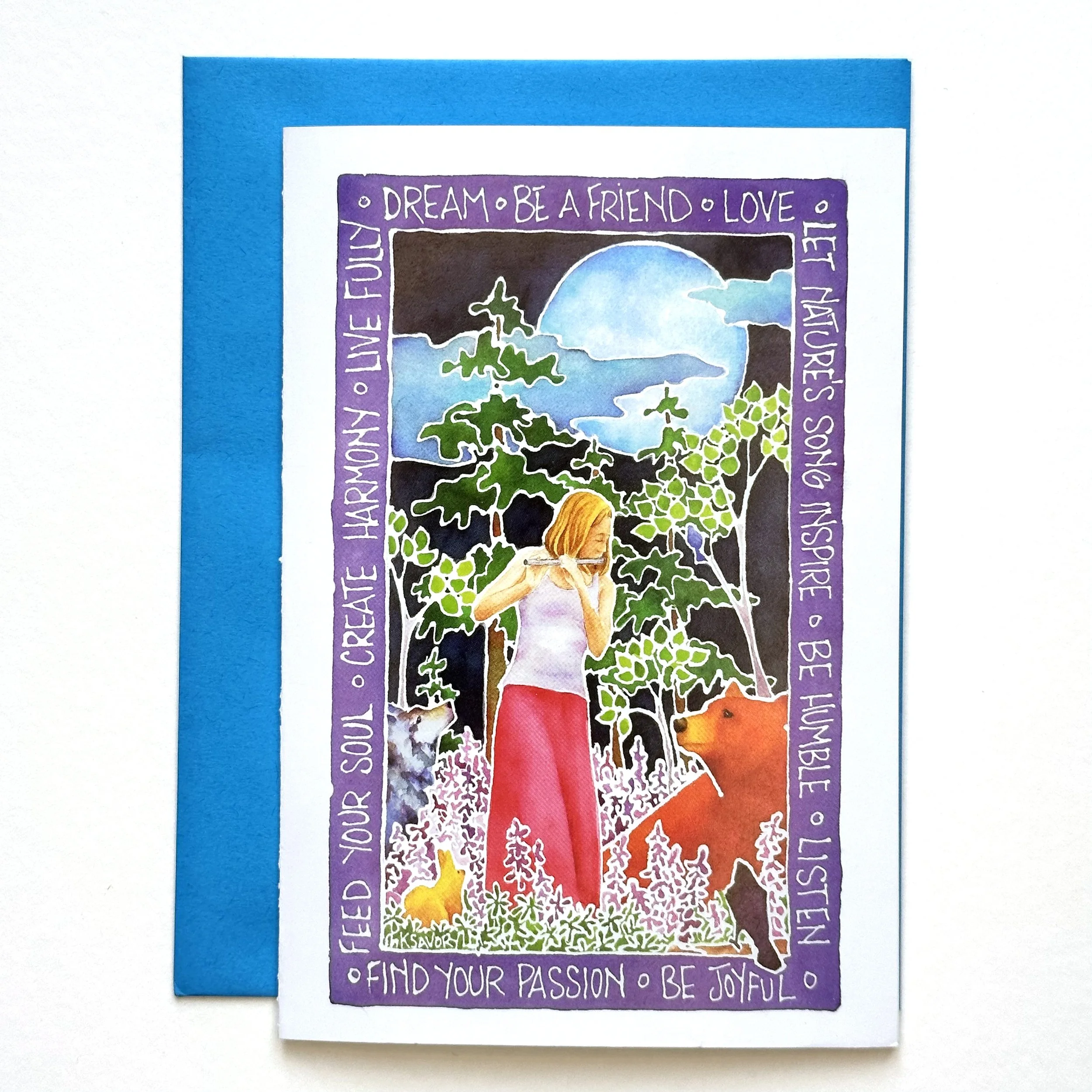The Pied Piper note card — Simply Savory Art by Karen Savory
