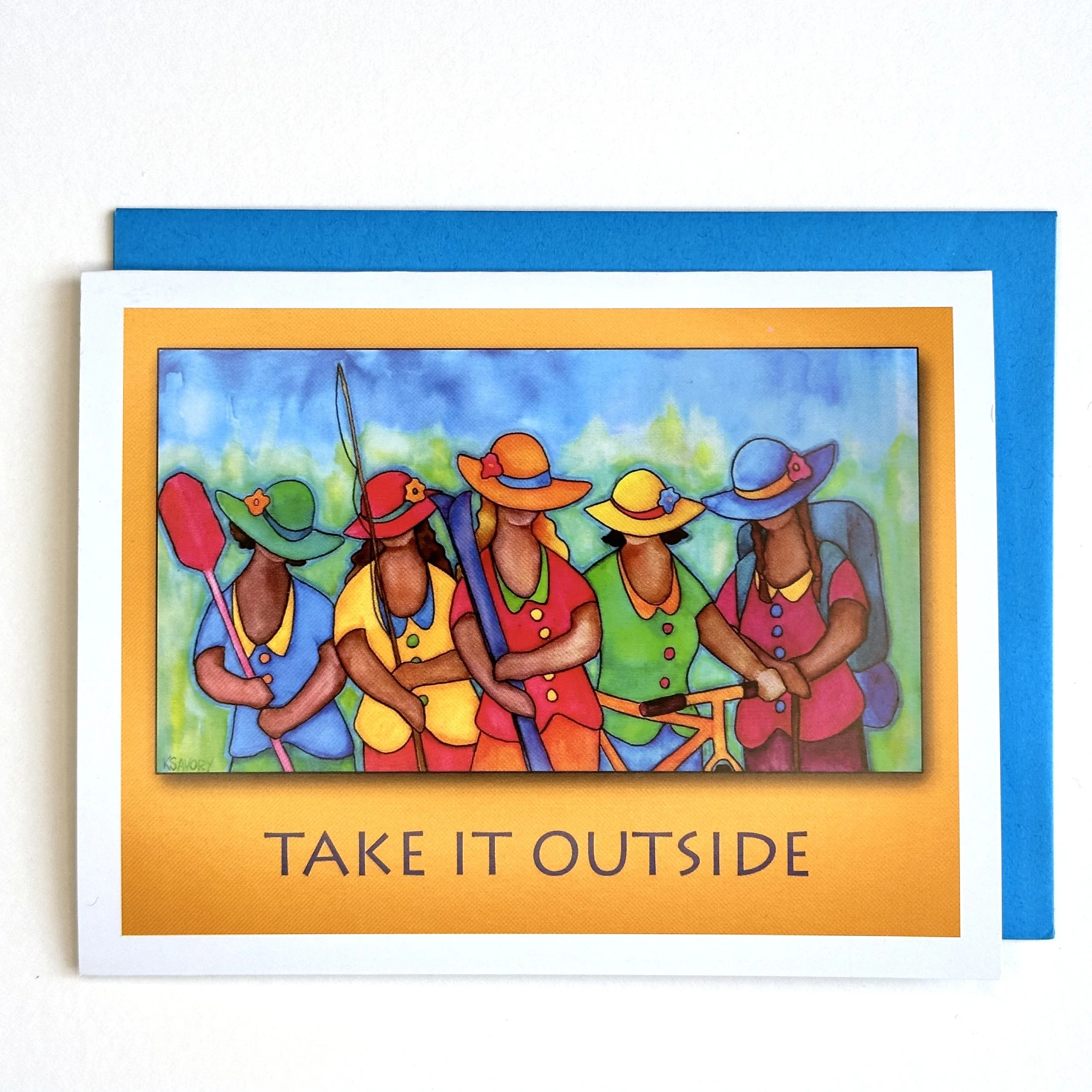 Take It Outside note card — Simply Savory Art by Karen Savory