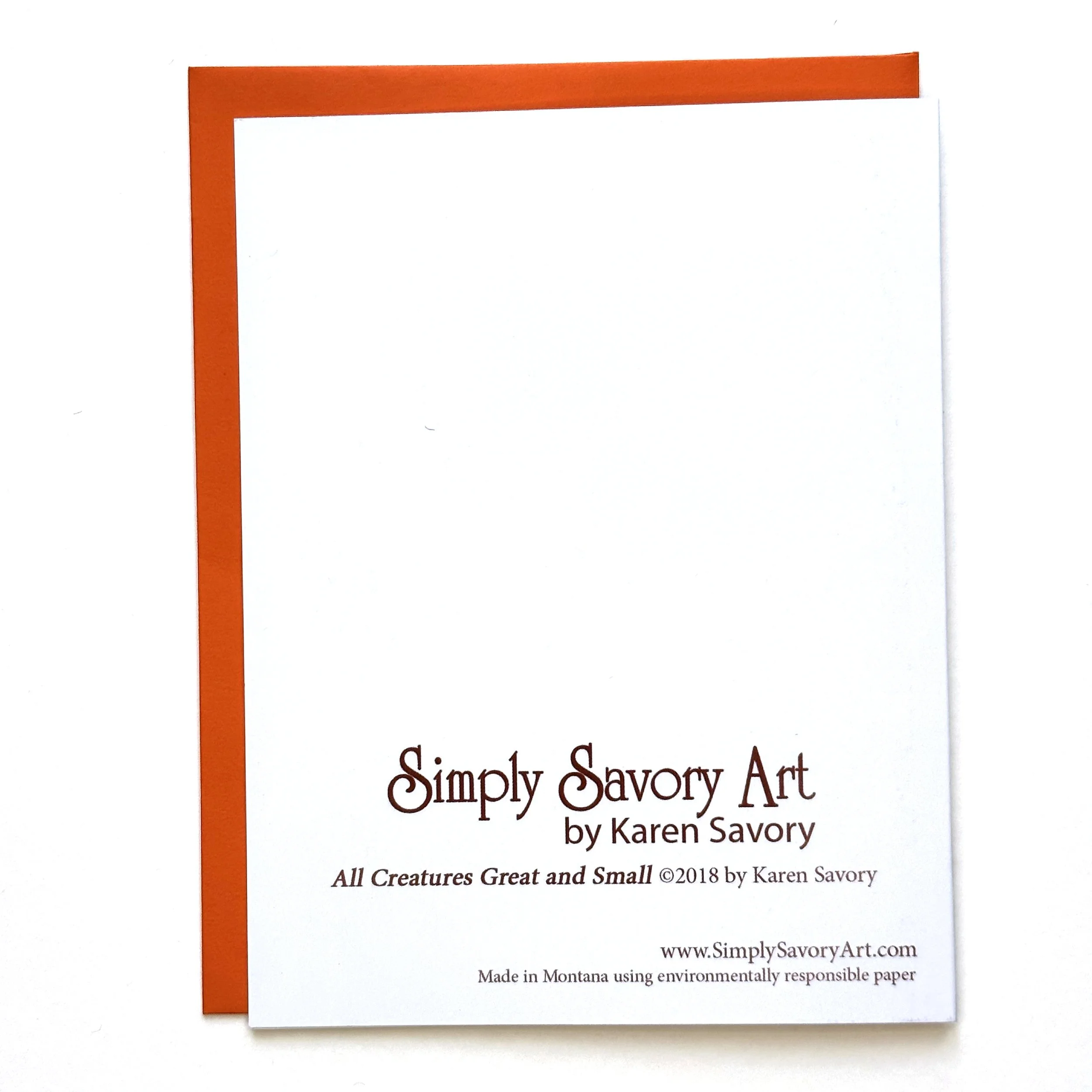All Creatures Great And Small notecard — Simply Savory Art by Karen Savory