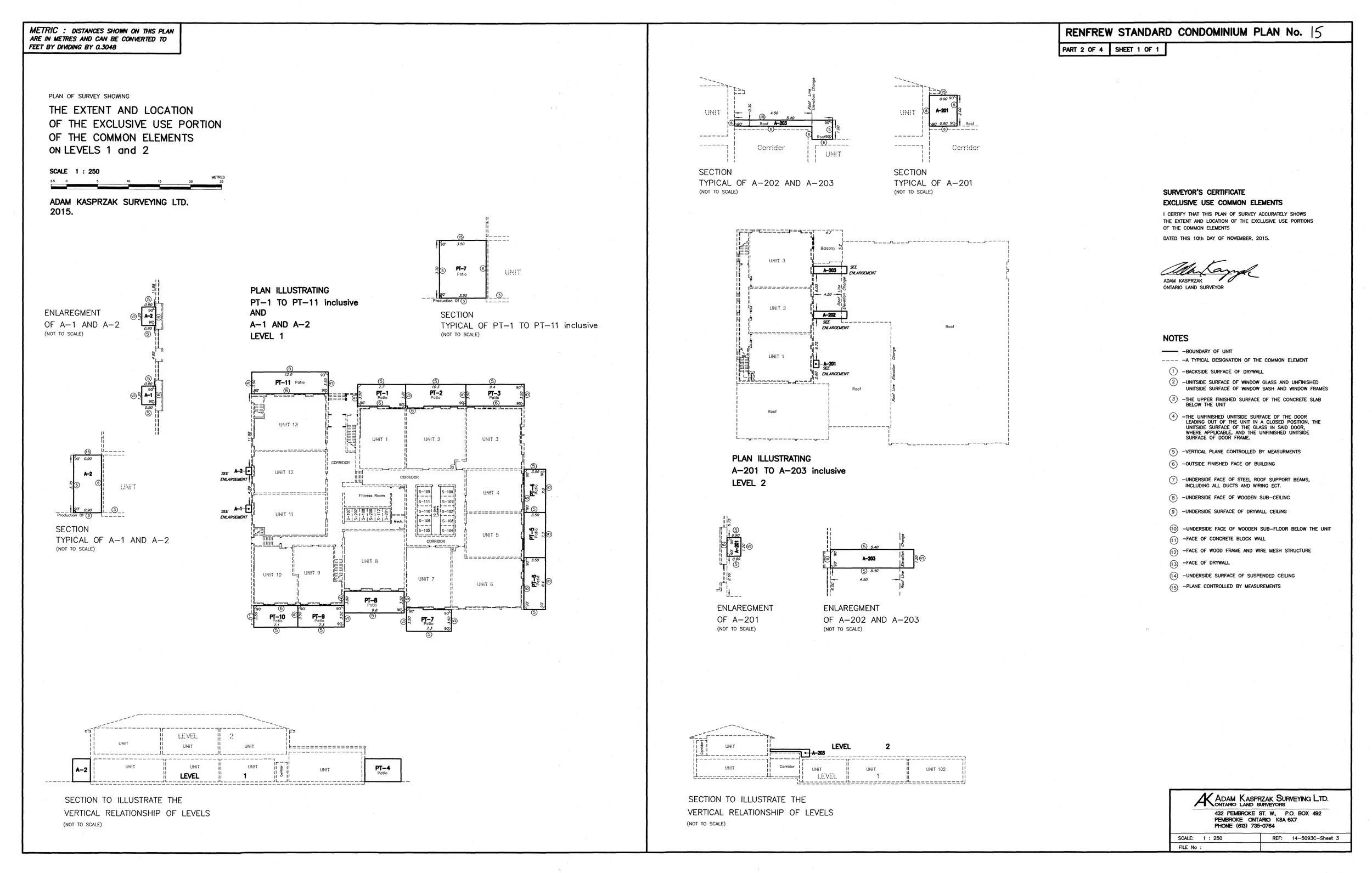 Condominium Plan — Adam Kasprzak Surveying