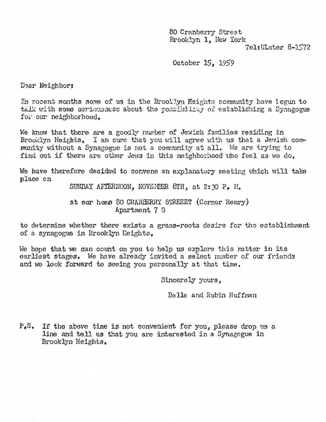 Our History — Brooklyn Heights Synagogue