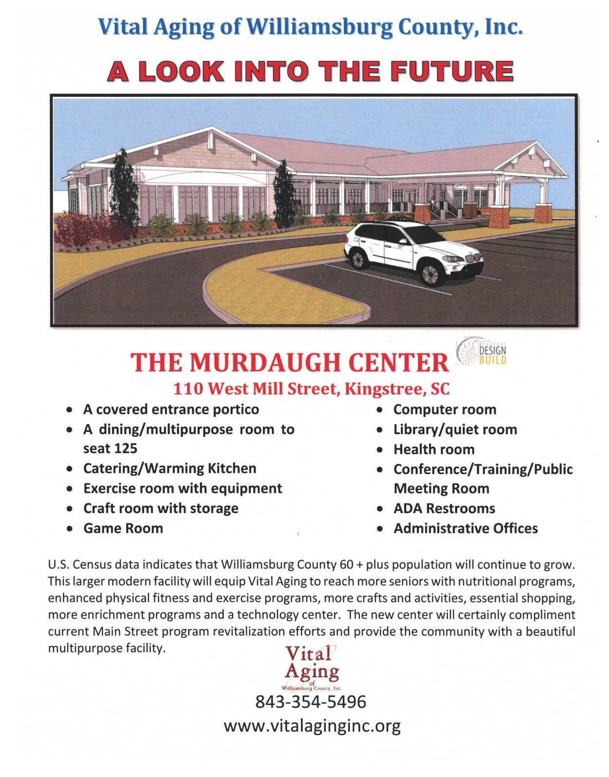 Proposed Murdaugh Center — Vital Aging of Williamsburg County