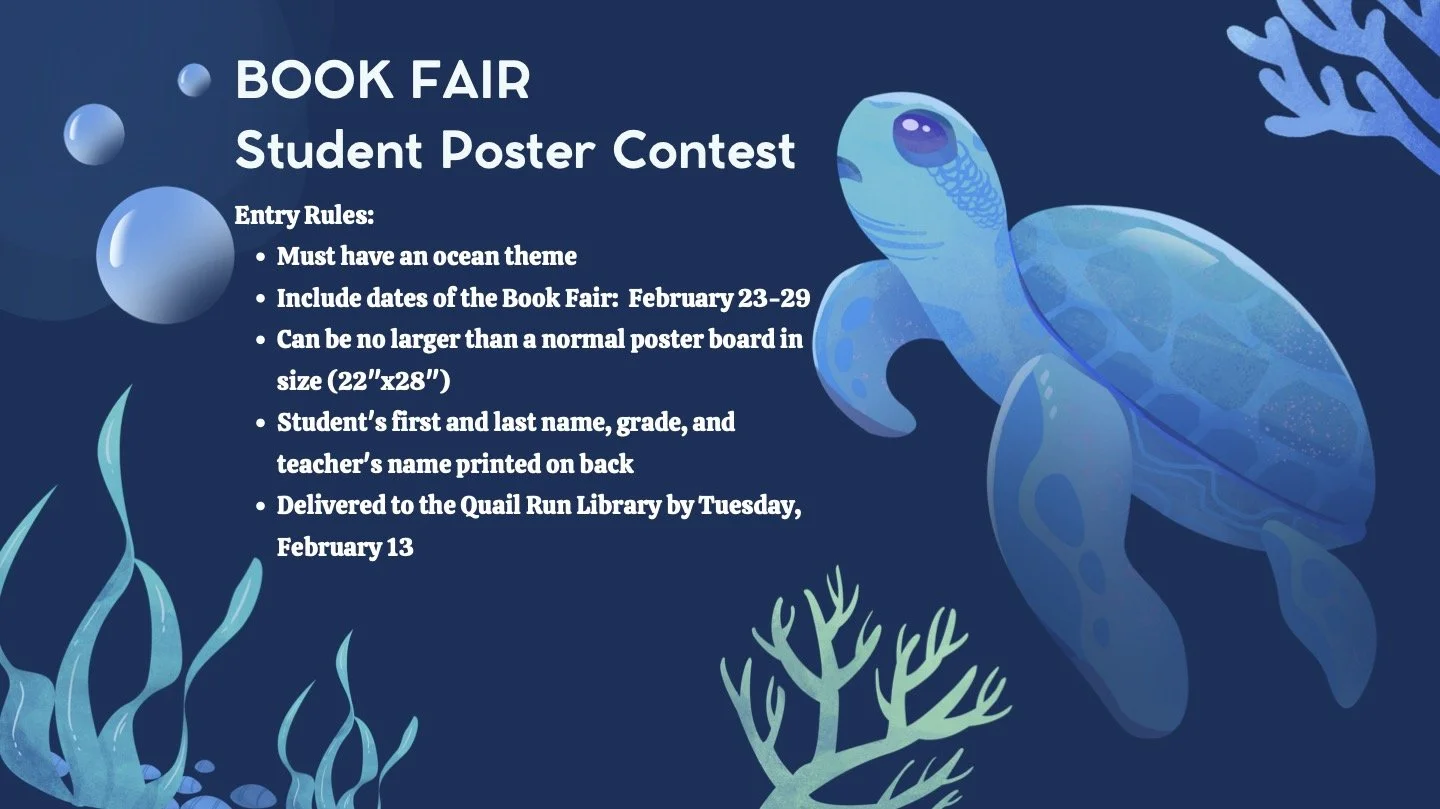 Student Poster Contest For Book Fair! — Quail Run PTO