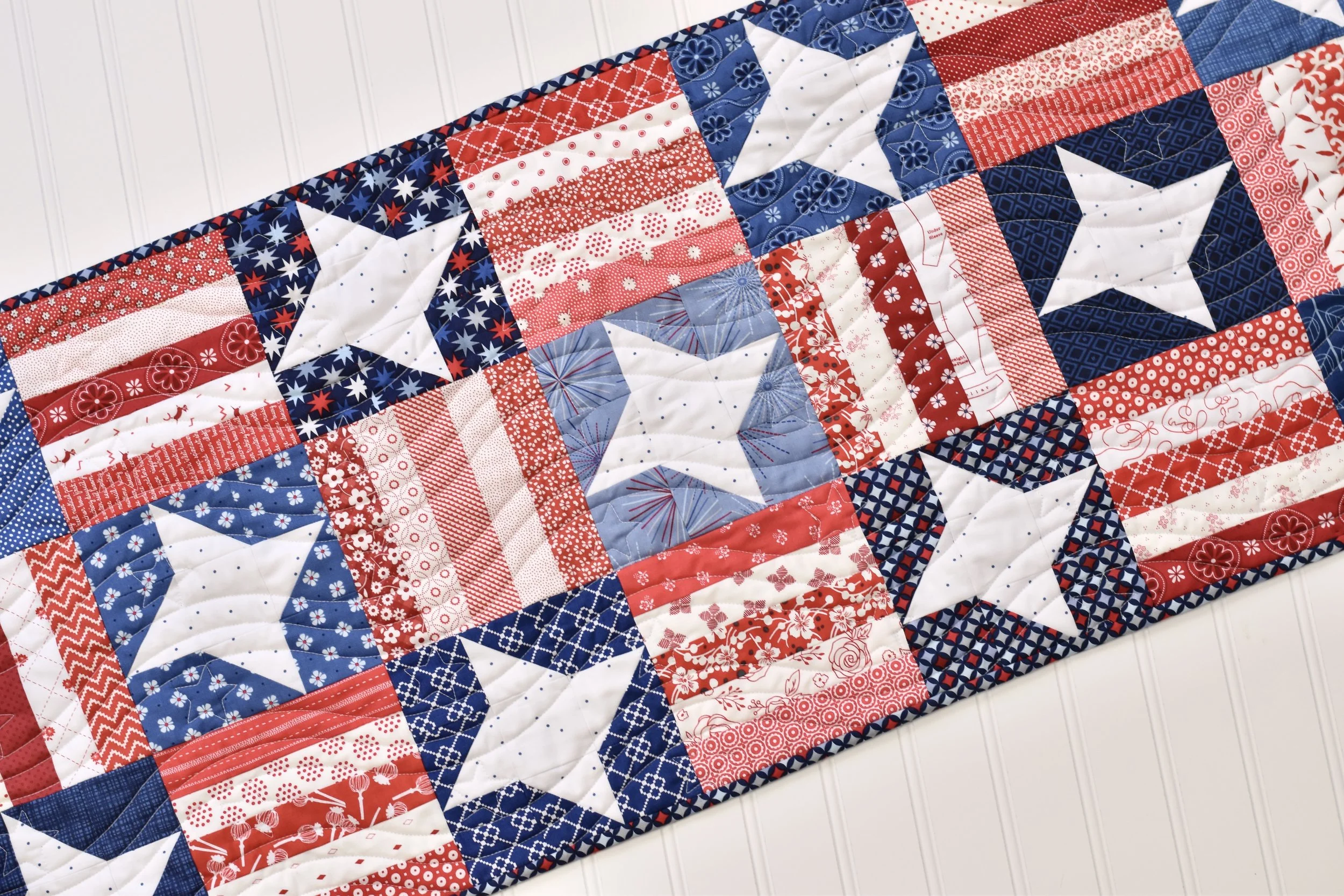 Stars & Stripes Table Runner Tutorial — Material Girl Quilts