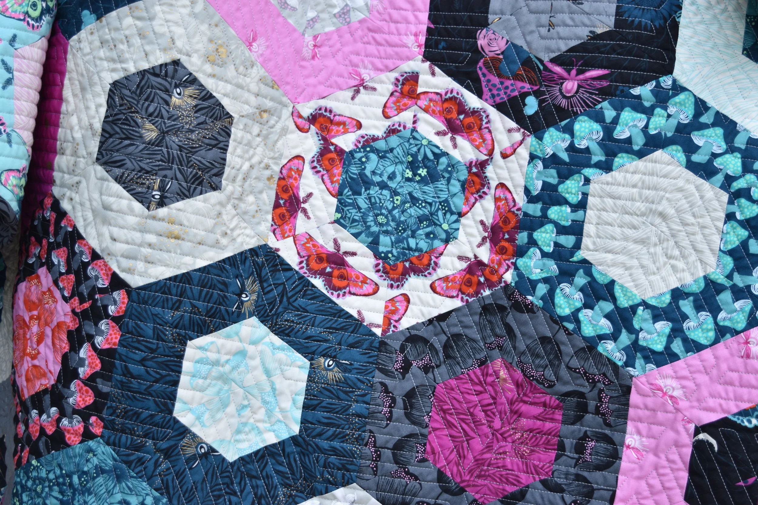 Firefly Hexaround Quilt — Material Girl Quilts
