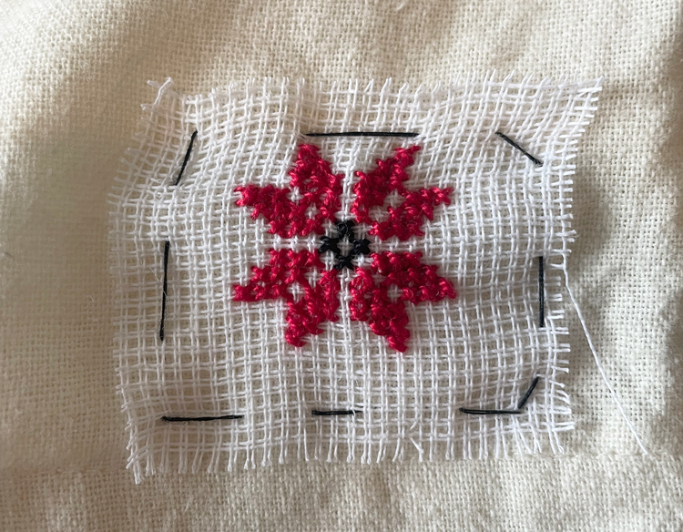 Waste Canvas Removal — Tatreez Traditions