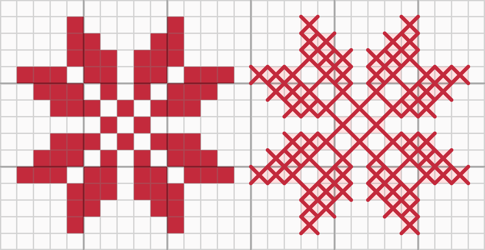 Tatreez Motif: Moon of Bethlehem — Tatreez Traditions